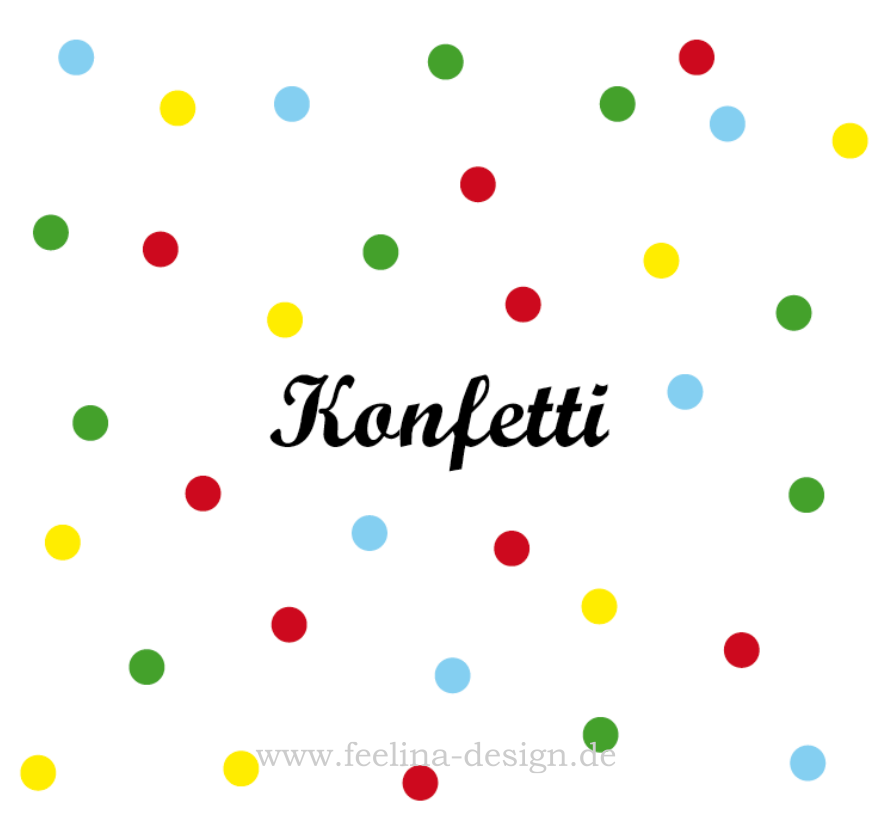 Konfetti zum Aufbügeln - Feelina-Design